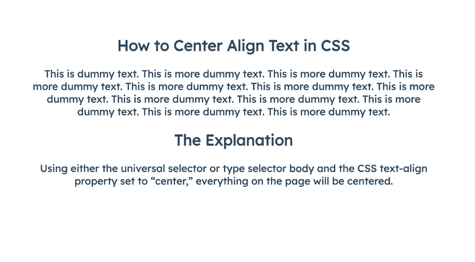 How to Center Text & Headers in CSS Using the Text-Align Property